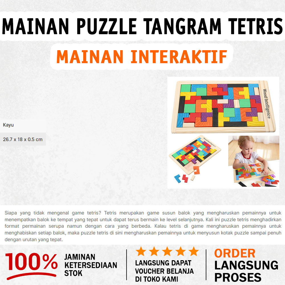 Jual Mainan Puzzle | Penuh Warna Melatih Keterampilan Kecerdasan dan ...