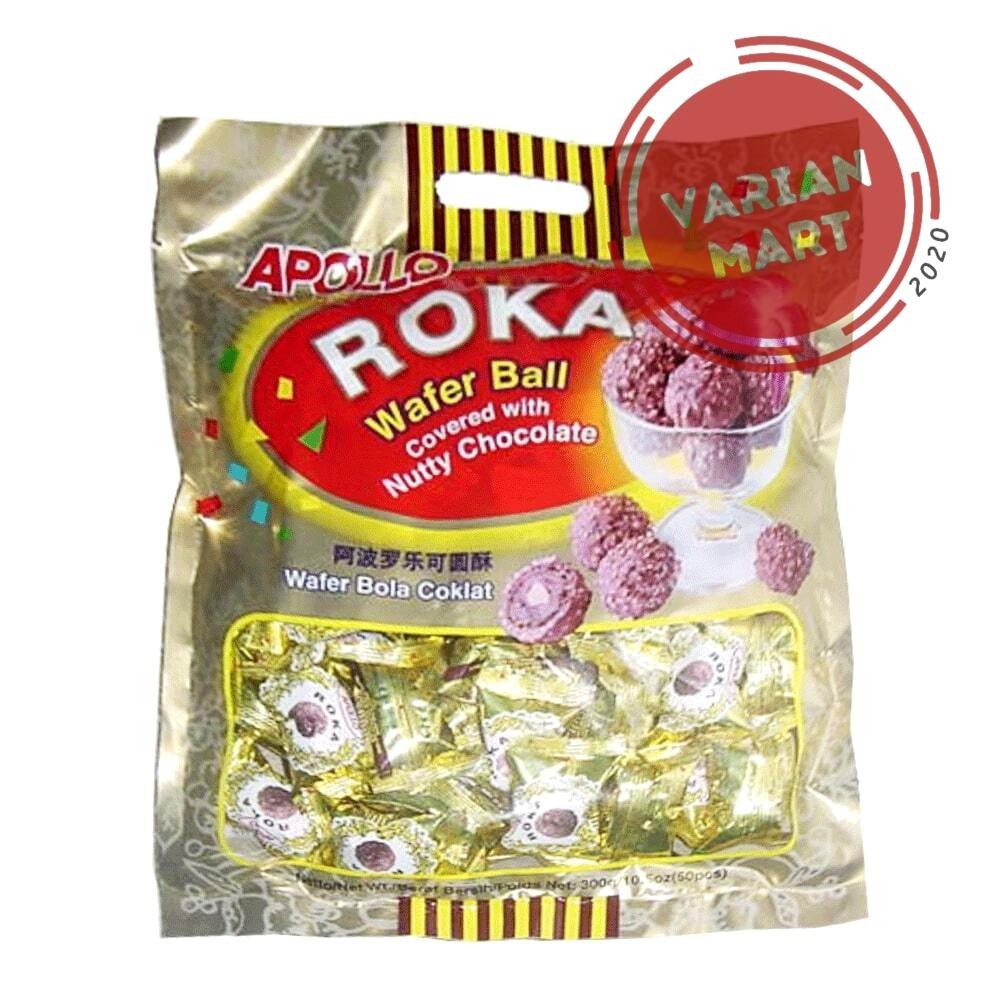 Jual Roka Apollo Coklat Wafer Ball 300gr isi 50 | Shopee Indonesia
