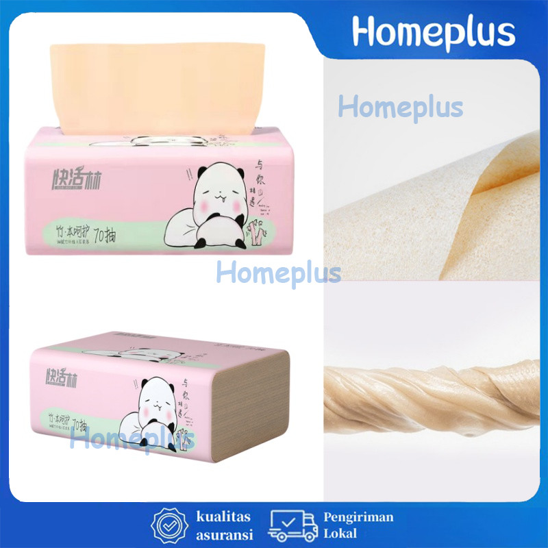 Jual HomePlus Tisu Bambu 3ply 210 lembar 70 tarikan Dry Tissue Facial ...