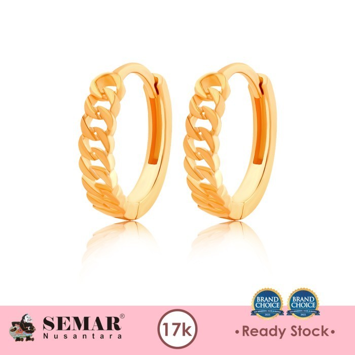 Jual Anting Emas jepit Classic Wave Gold 17K Semar Nusantara | Shopee ...
