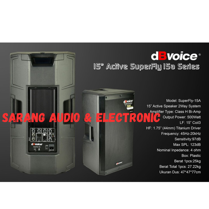 Jual Speaker Aktif dB Voice Superfly 15 A Original 15 inch Active ...