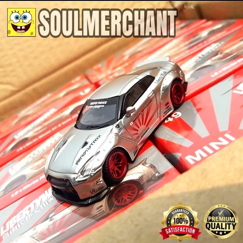Jual MINI GT LIBERTY WALK NISSAN GT-R R35 REAR WING SATIN SILVER ...