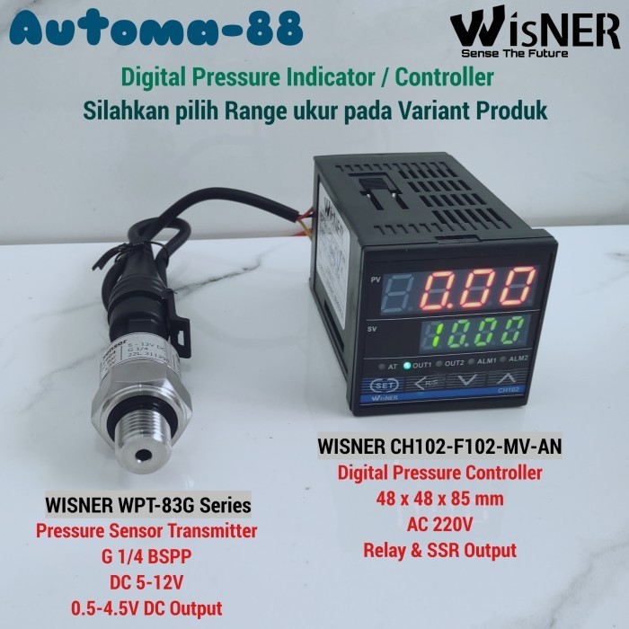 Jual WISNER CH102-F102-MV-AN Digital Pressure Controller + Pressure ...