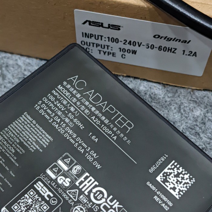Jual ORIGINAL Adaptor Charger Asus ROG STRIX G17 G713 G713R 20V 5A 100W ...