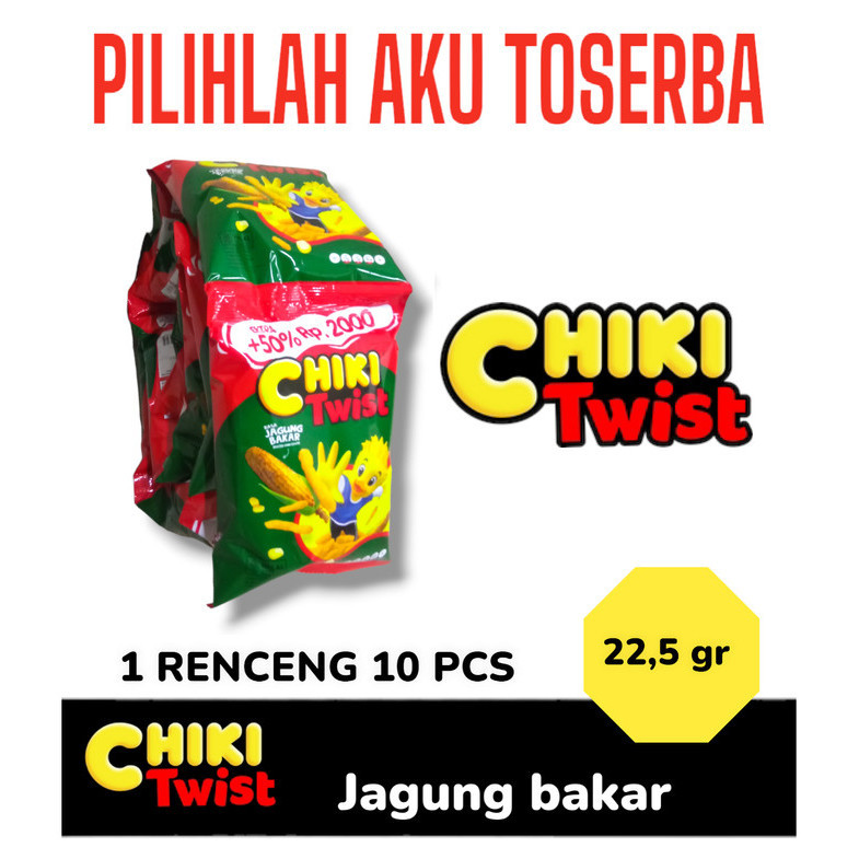 Jual CHIKI TWIST JAGUNG BAKAR - ( HARGA 1 RENCENG ) | Shopee Indonesia