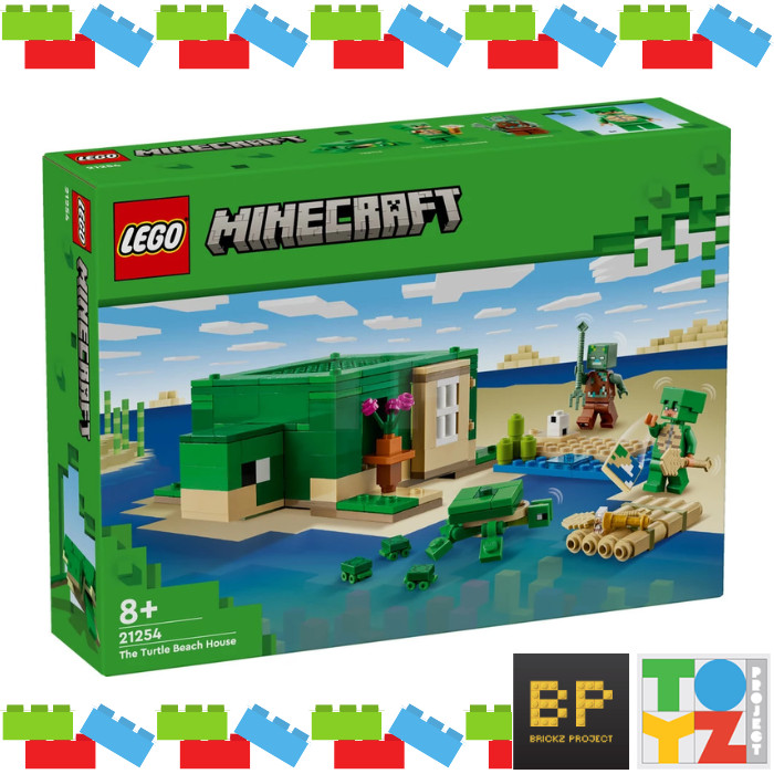 Jual Lego 21254 Minecraft - The Turtle Beach House Ori TP Bali | Shopee ...