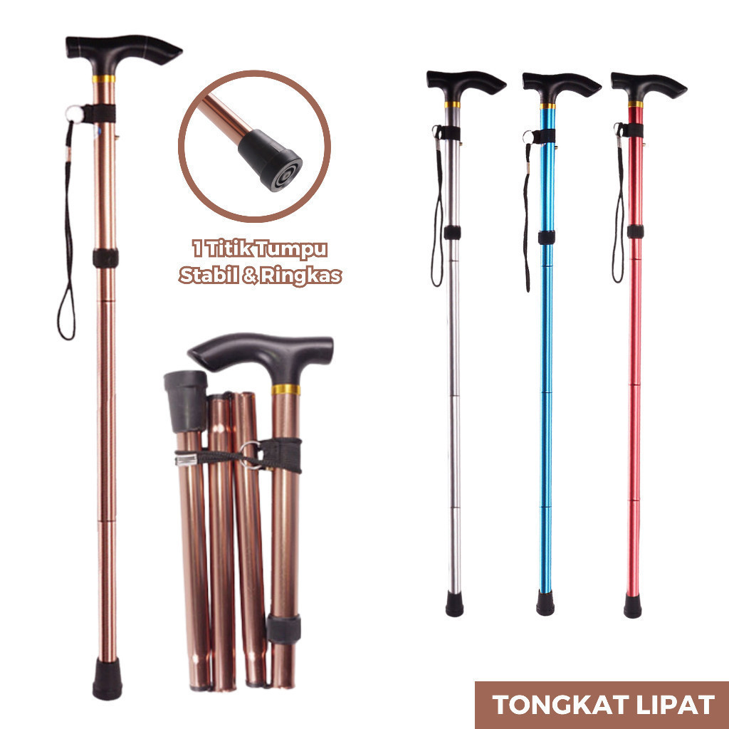 Jual TONGKAT TERLENGKAP !!! TONGKAT LIPAT STAINLESS/TONGKAT BANTU JALAN ...
