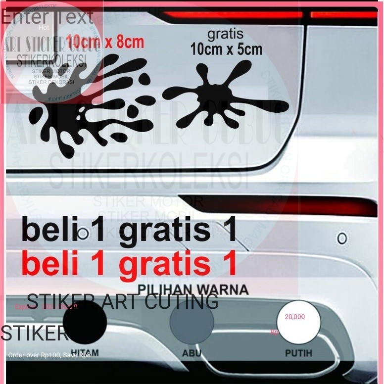 Jual Sticker bercak Crott buat penutup lecet kendaraan motor/mobil ...