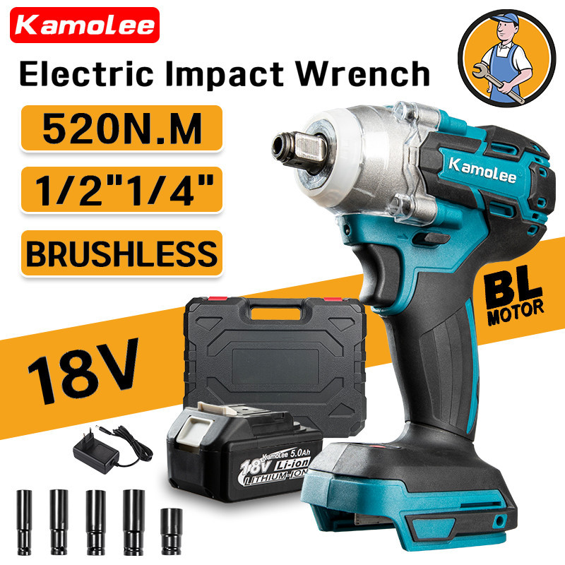 Jual Kamolee DTW285 520N.M Impact Wrench 1/2"1/4" [Kompatibel Dengan ...