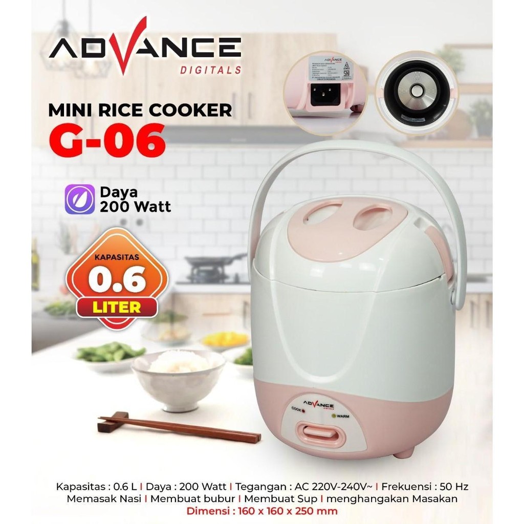 Jual Advance Digitals - Mini Rice Coocker G06 - Ukuran 0.6 L- Berdaya ...