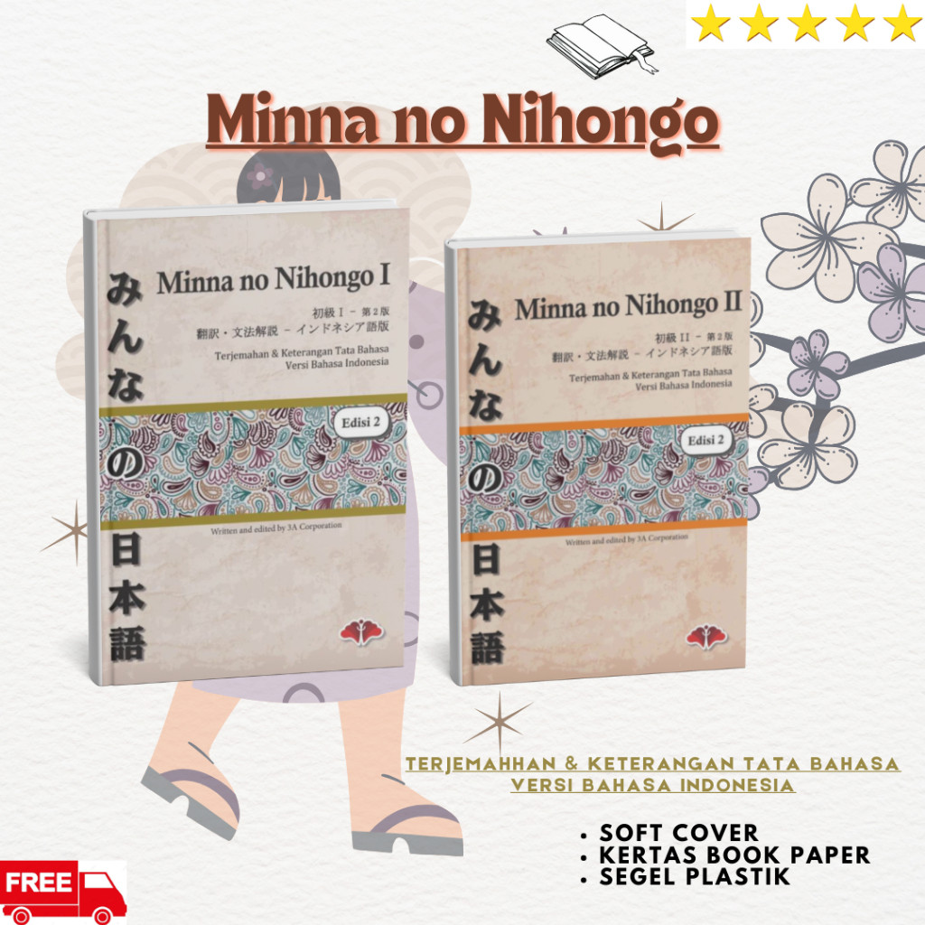 Jual Buku minna no nihongo 1 dan 2 edisi 2 terjemahan & keterangan tata ...