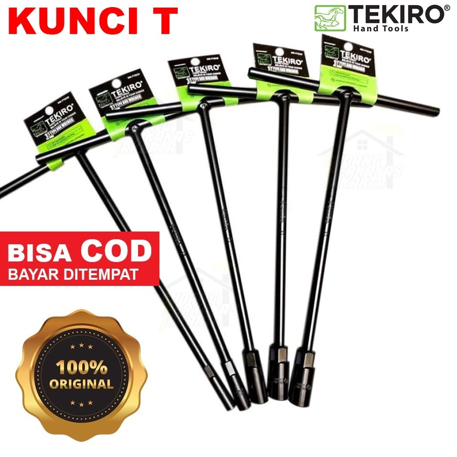Jual TEKIRO T-TYPE SOCKET 8 10 12 14 17 19 MM / KUNCI SOK T HITAM / TOOLS - ALAT PERKAKAS ...