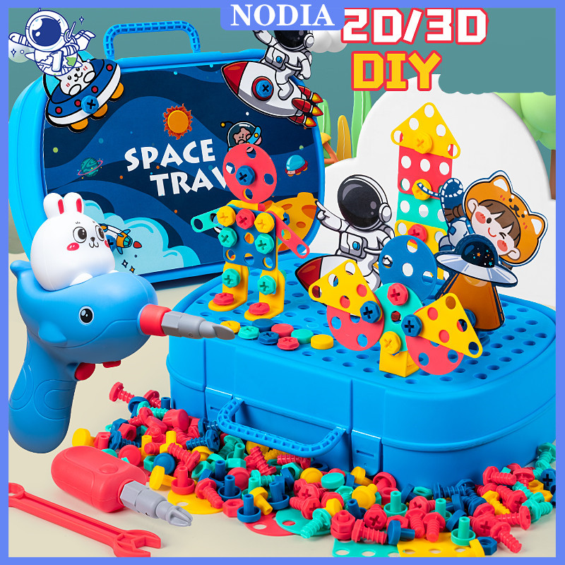 Jual Nodia Toys 489Pcs Mainan Bor Obeng Anak / Set Alat / Bor Anak ...