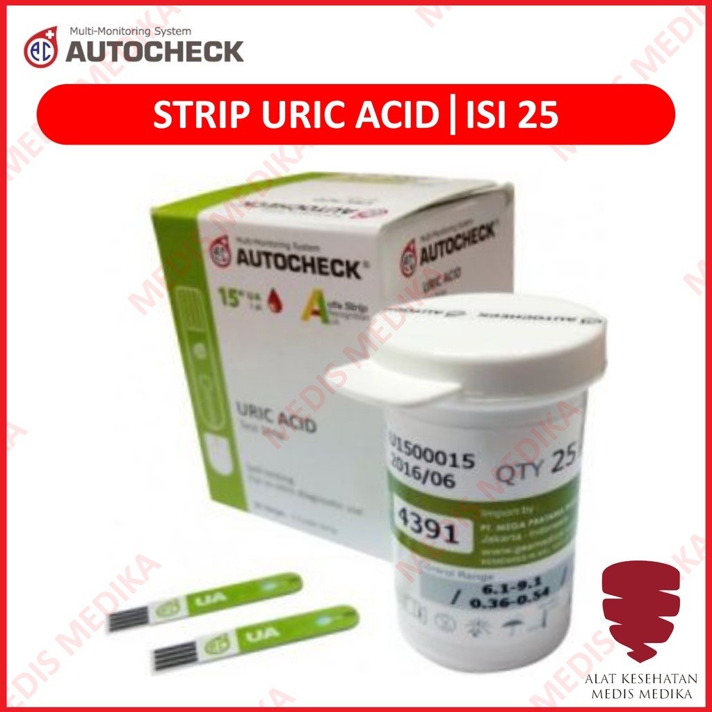 Jual Strip Autocheck Glucose Uric Acid Cholesterol Gula UA Kolesterol ...