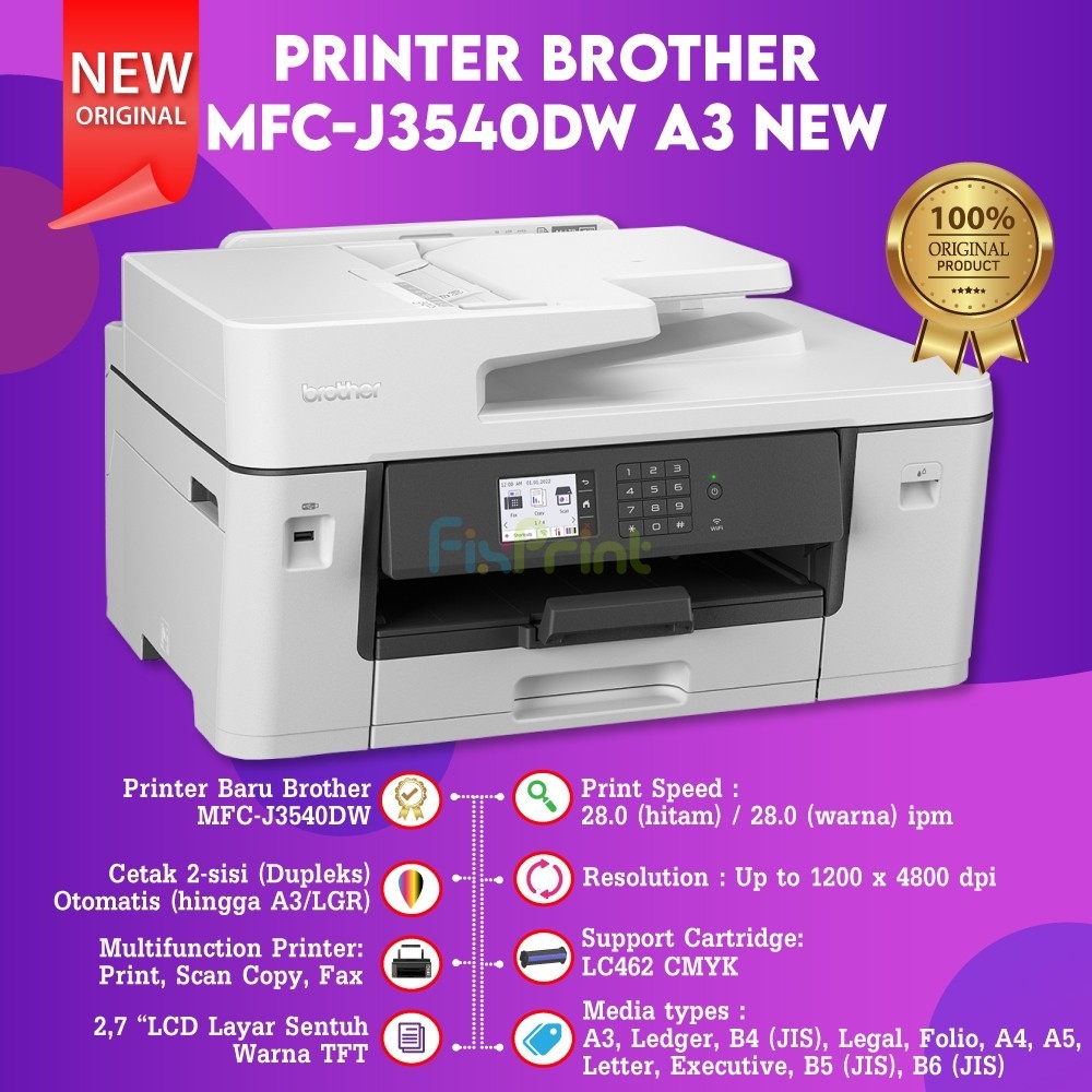 Jual Brother Printer Inkjet MFC J3540 DW J3540DW J3540 DW J 3540DW 3540 ...