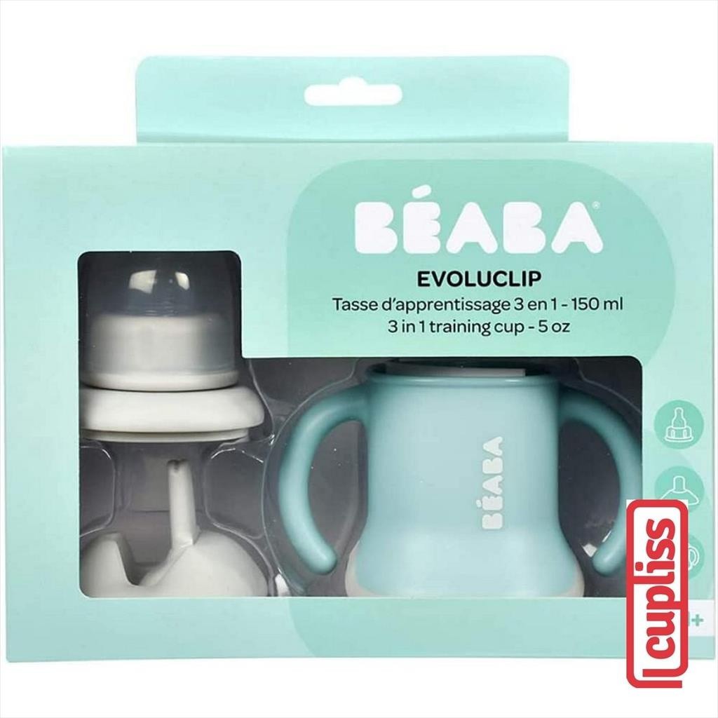 Jual BEABA Original 3in1 Training Cup Evoluclip Airy Green Evolutive ...