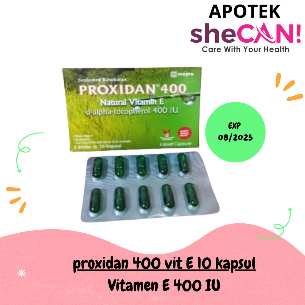 Jual Proxidan 400 1 Box isi 30 Mencerahkan Kulit - Vitamin E 400 IU ...