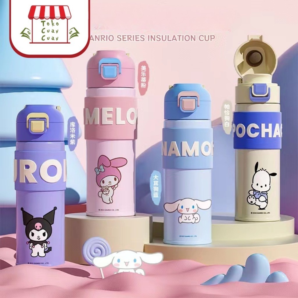 Jual TCC 500ml Click Sanrio Tumbler Mymelody Kuromi Cinnamoroll Thermos Stainless | Shopee Indonesia