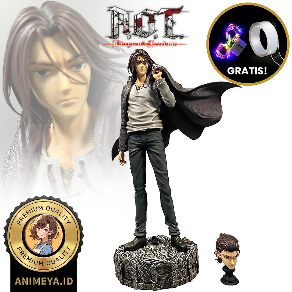 Jual Action Figure Statue Attack On Titan Eren Jaeger Dua Kepala ...