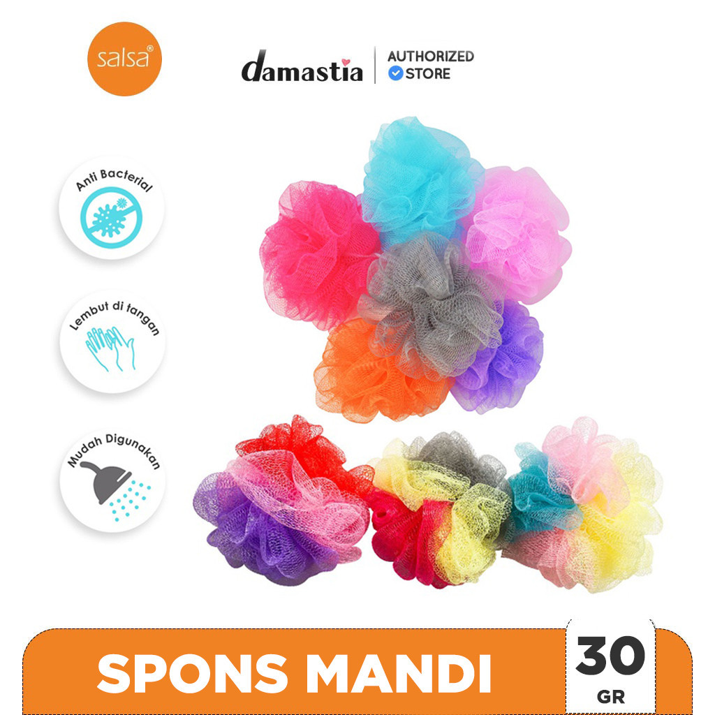 Jual SALSA Sponge 30gr - Spons Mandi Warna | Shopee Indonesia