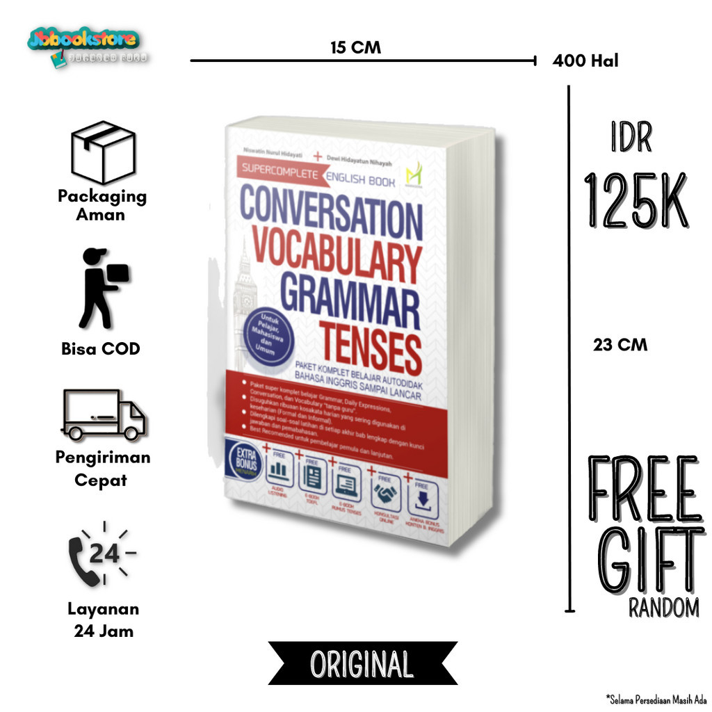 Jual SUPER COMPLETE ENGLISH BOOK CONVERSATION VOCABULARY GRAMMAR ...