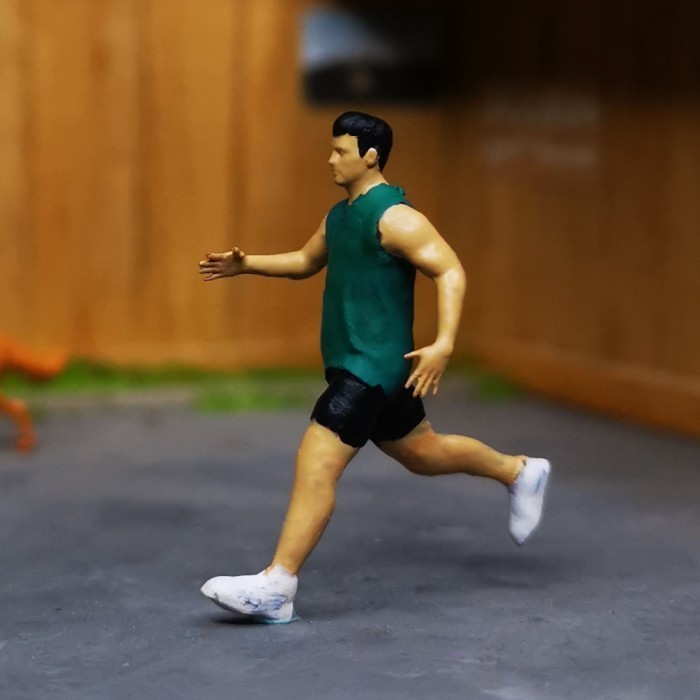 Jual Miniatur Figure Skala 64 Pria Jogging Lari tipe 2Diorama Diecast ...