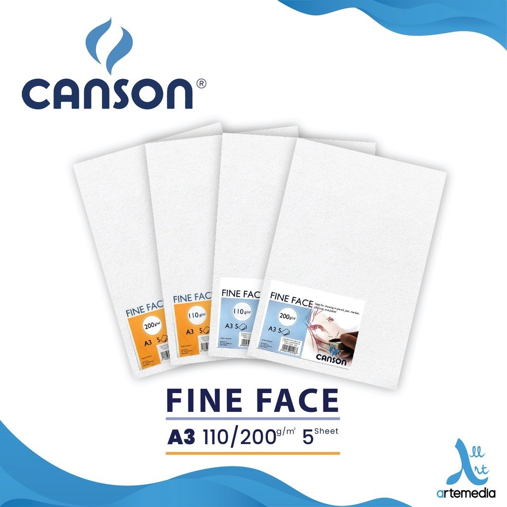 Jual Canson Fine Face A3 Drawing Paper Sheet Set Kertas Gambar | Shopee ...