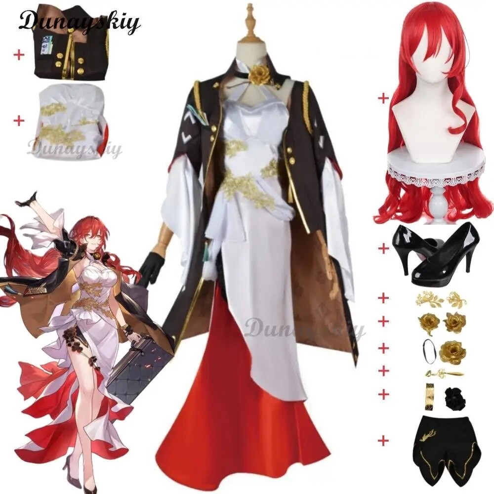 Jual PREORDER Game Honkai Star Rail Himeko Cosplay Costume Wig Shoes ...