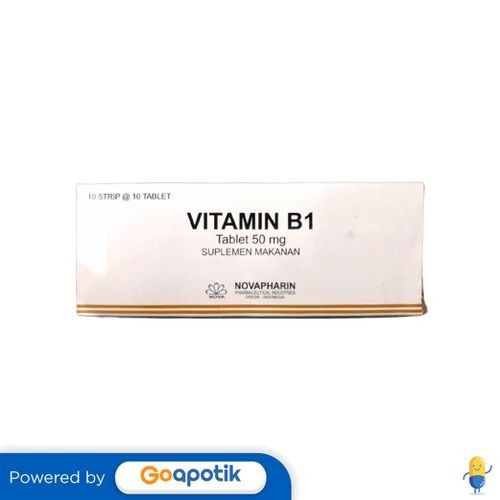 Jual Vitamin B1 Novapharin 50 Mg Box 100 Tablet | Shopee Indonesia
