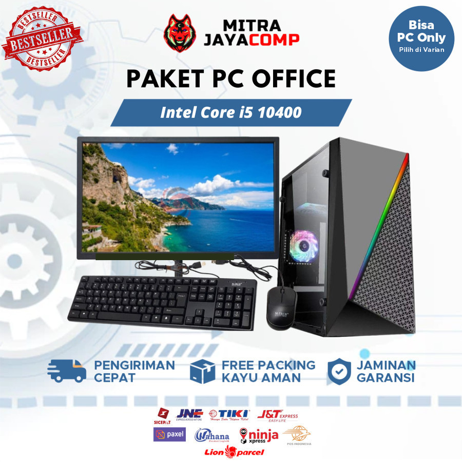Jual PC Rakitan Fullset Core i5 10400 Ram 16GB HDD SSD + Monitor 19 ...