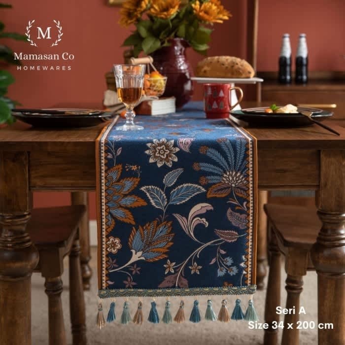 Jual Luxury Jacquard Table Runner Cover | Dekorasi Taplak Meja Mewah ...