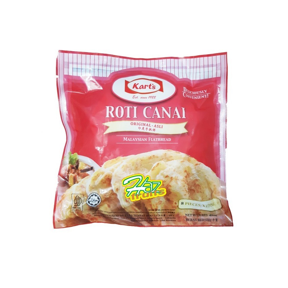 Jual Karts Roti Canai Original / Tossed Flatbread Halal 480gr ( 8 Pcs ...