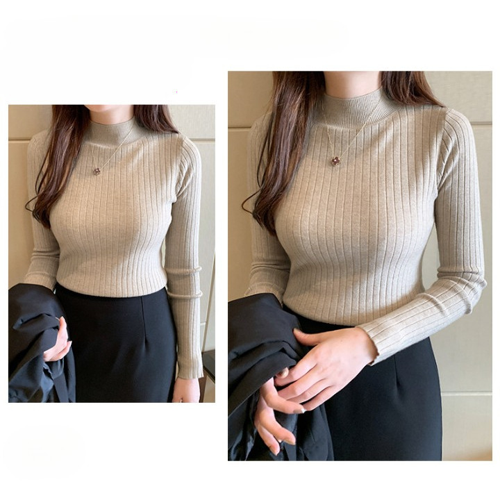 Jual Brasay Atasan Baju Wanita Sweater Inner Rajut Baju Rajut Lengan ...