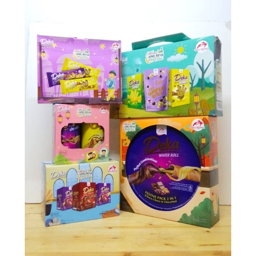 Jual Paket Gift Box Lebaran DEKA Crepes Wafer Roll DUA KELINCI Idul ...
