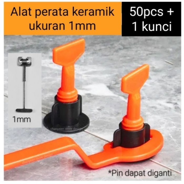 Jual 50 Pcs Alat Perata Pasang Keramik Granit Model Putar Tebal Bisa ...