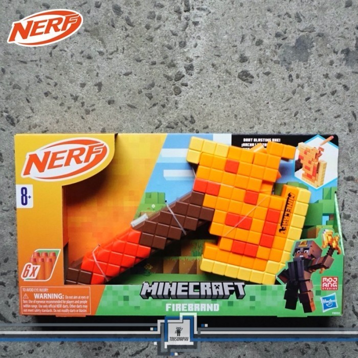 Jual Nerf Minecraft Dungeon Firebrand - Dart Blasting Axe Kapak Blaster ...