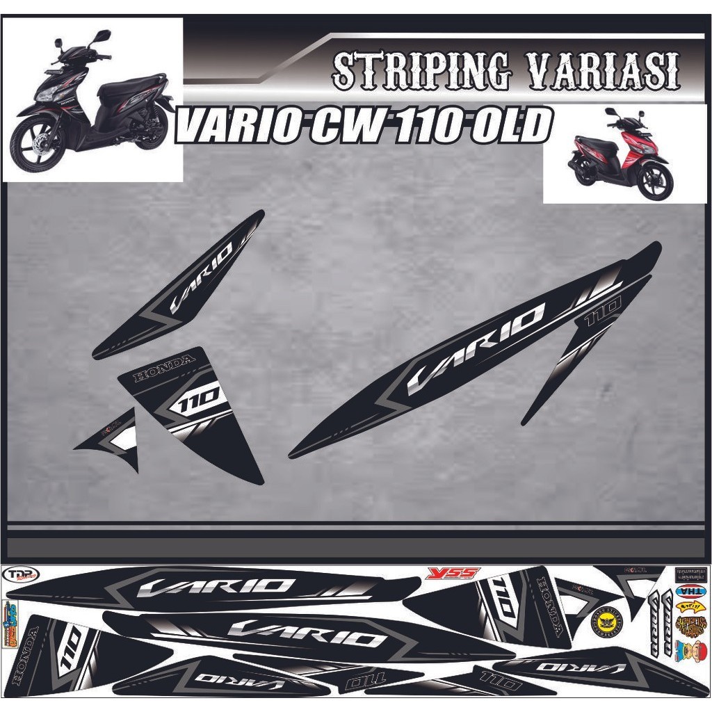 Jual DECAL STRIPING SETIKER MOTOR HONDA VARIO OLD 110 KARBU / STRIPING SETIKER VARIO CW 110 OLD ...