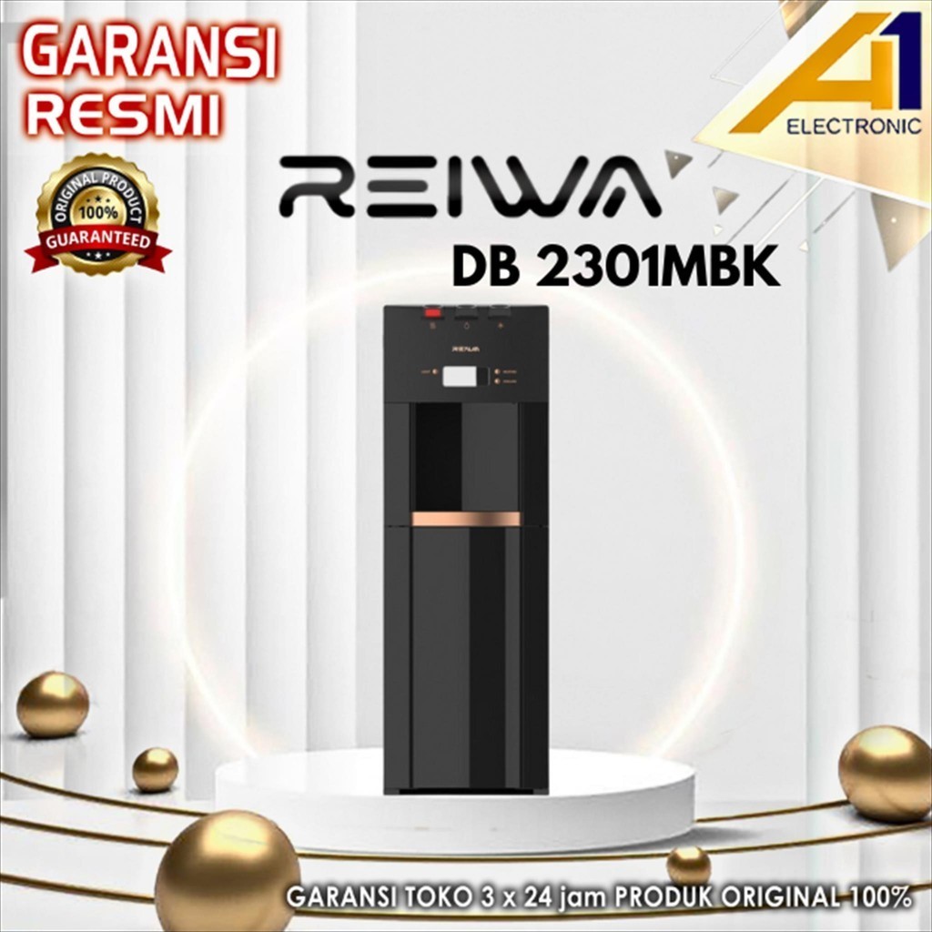 Jual REIWA Dispenser DB 2301MBK Galon Bawah Hitam Bottom Loading ...