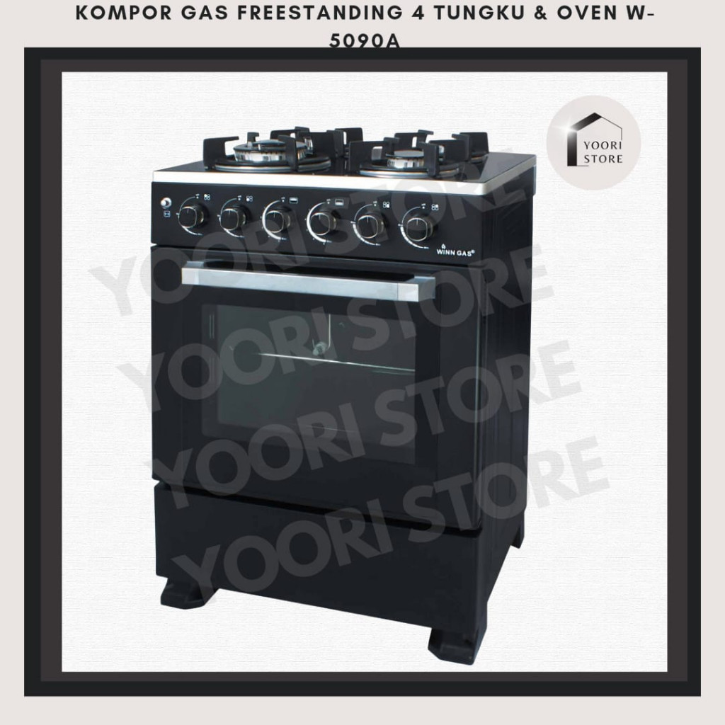 Jual KOMPOR GAS FREESTANDING 4 TUNGKU & OVEN W-5090A | Shopee Indonesia