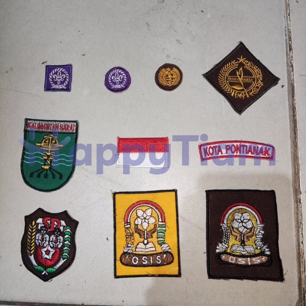 Jual Bordir BORDIR LOGO OSIS SEKOLAH SD SMP SMA ~ ATRIBUT LAMBANG BADGE ...
