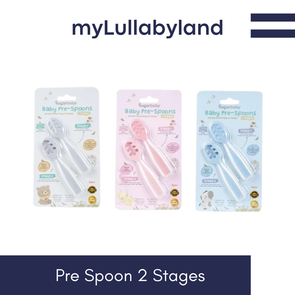 Jual Sugar Baby Pre Spoon 2 Stages Sendok Belajar Bayi BPA FREE ...