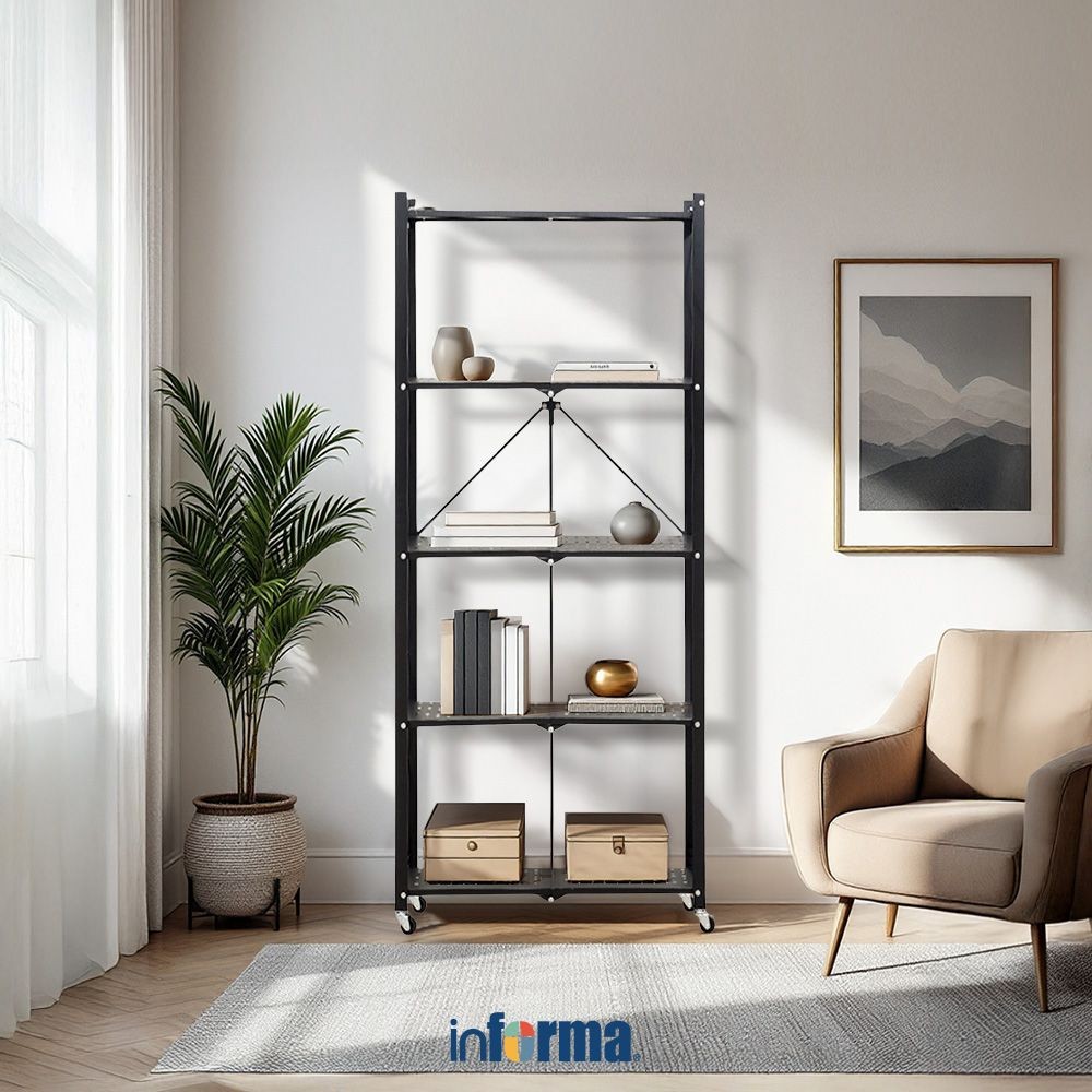 Jual Informa Ollin Rak Besi Lipat 5 Tingkat - Hitam Storage Rack Metal ...
