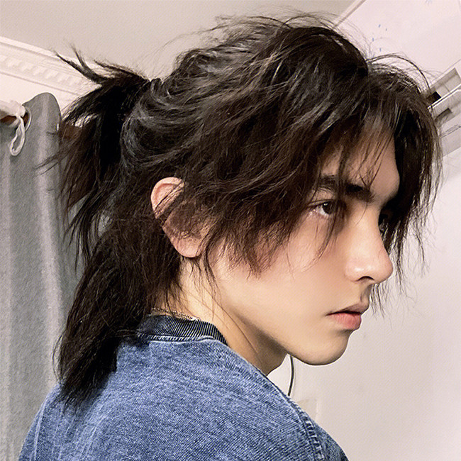 Jual samurai lelaki wig sejuk kepala mullet kacak rasa ekor serigala ...