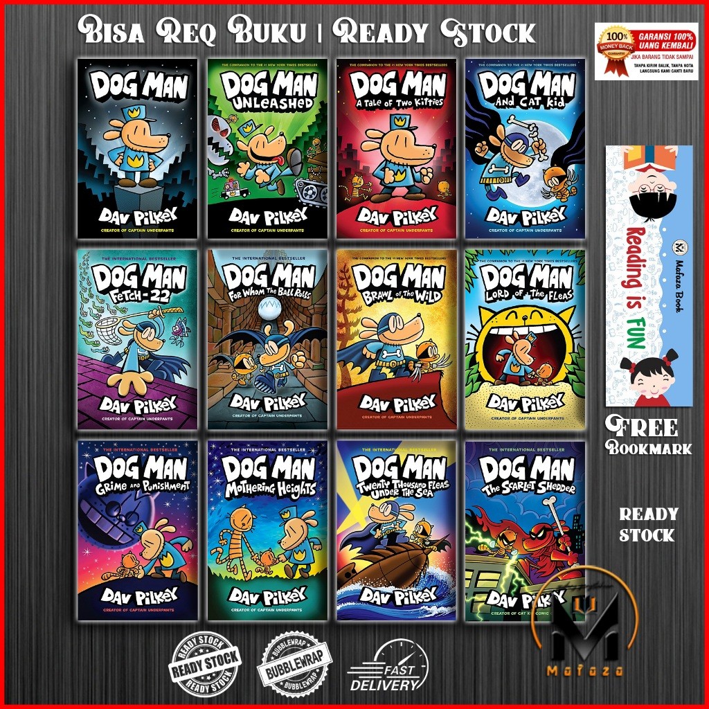 Jual Dog Man (12 book series) by Dav Pilkey (English) | Shopee Indonesia