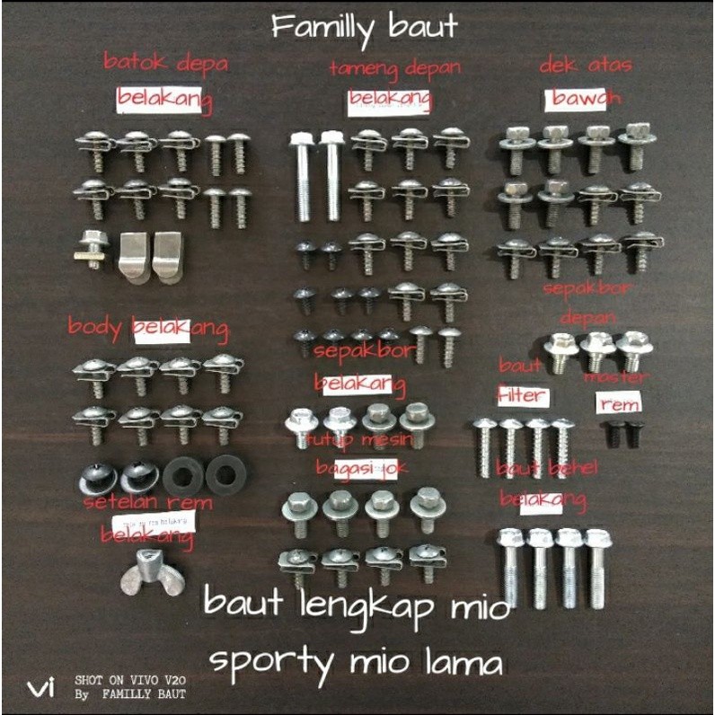 Jual Baut lengkap full set mio sporty dan mio lama 5TL | Shopee Indonesia