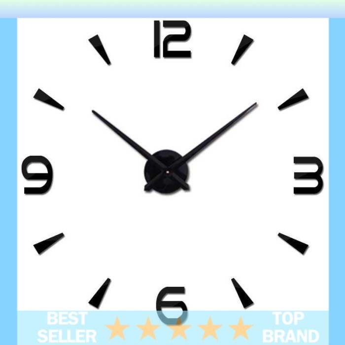 Jual Jam dinding tempel besar DIY analog 3D giant modern clock | Shopee ...