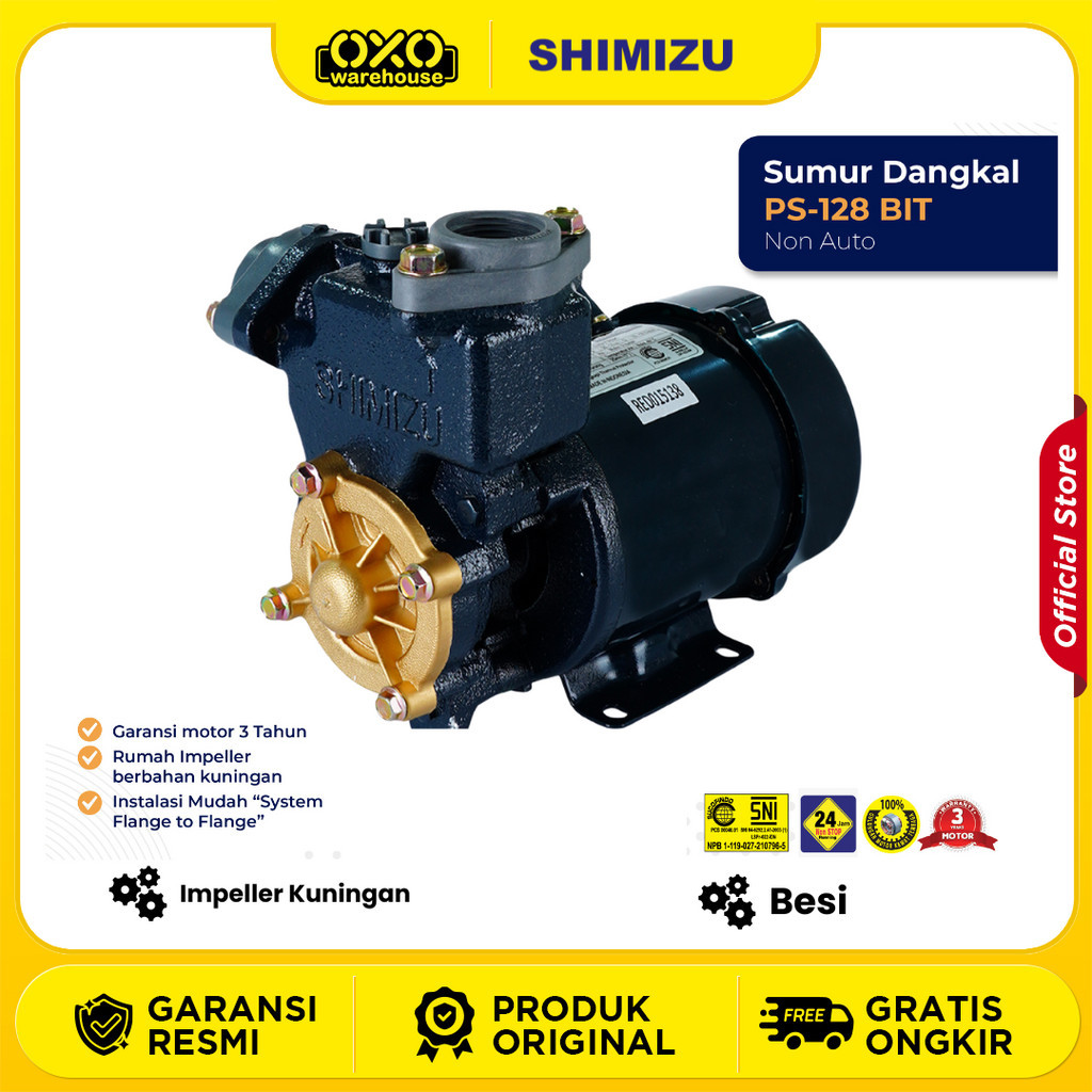 Jual SHIMIZU POMPA AIR PS-128 BIT Garansi Resmi | Shopee Indonesia