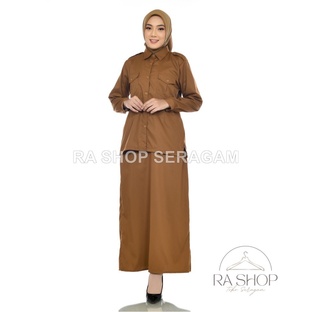 Jual Seragam PNS Wanita Toyobo Premium - Kerah Rapi & Saku Nyaman ...