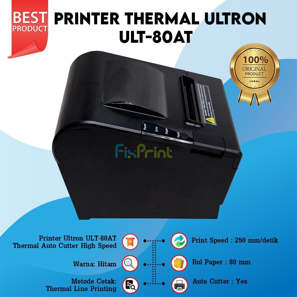 Jual Printer Thermal Kasir Auto Cutter Ultron ULT80AT 80mm IWare 80mm ...