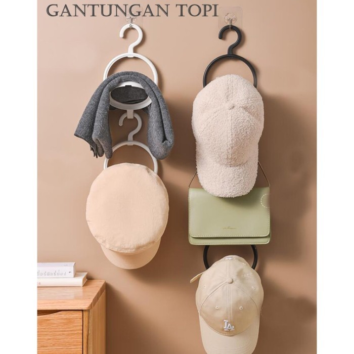 Jual [LOGU] Gantungan Topi, Hanger Topi, Gantungan Penyimpanan Topi ...